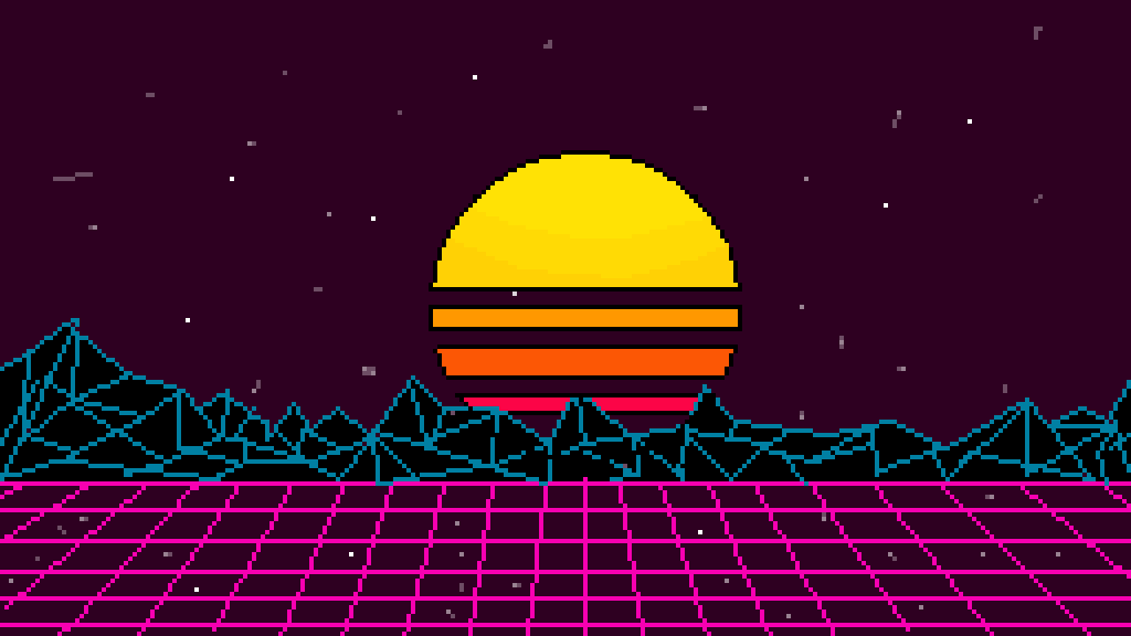Pixilart - retro future neon by superdulia