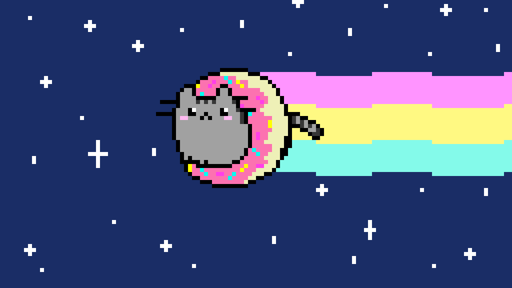 Pixilart - Nyan Pusheen! by Dalias