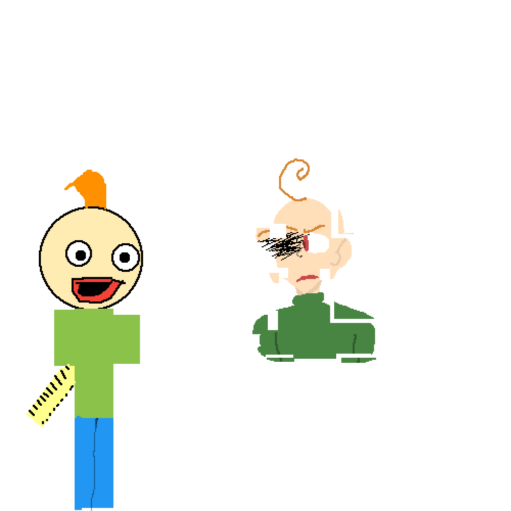 Pixilart - Baldi meets...Glitched Baldi? by sLoRp