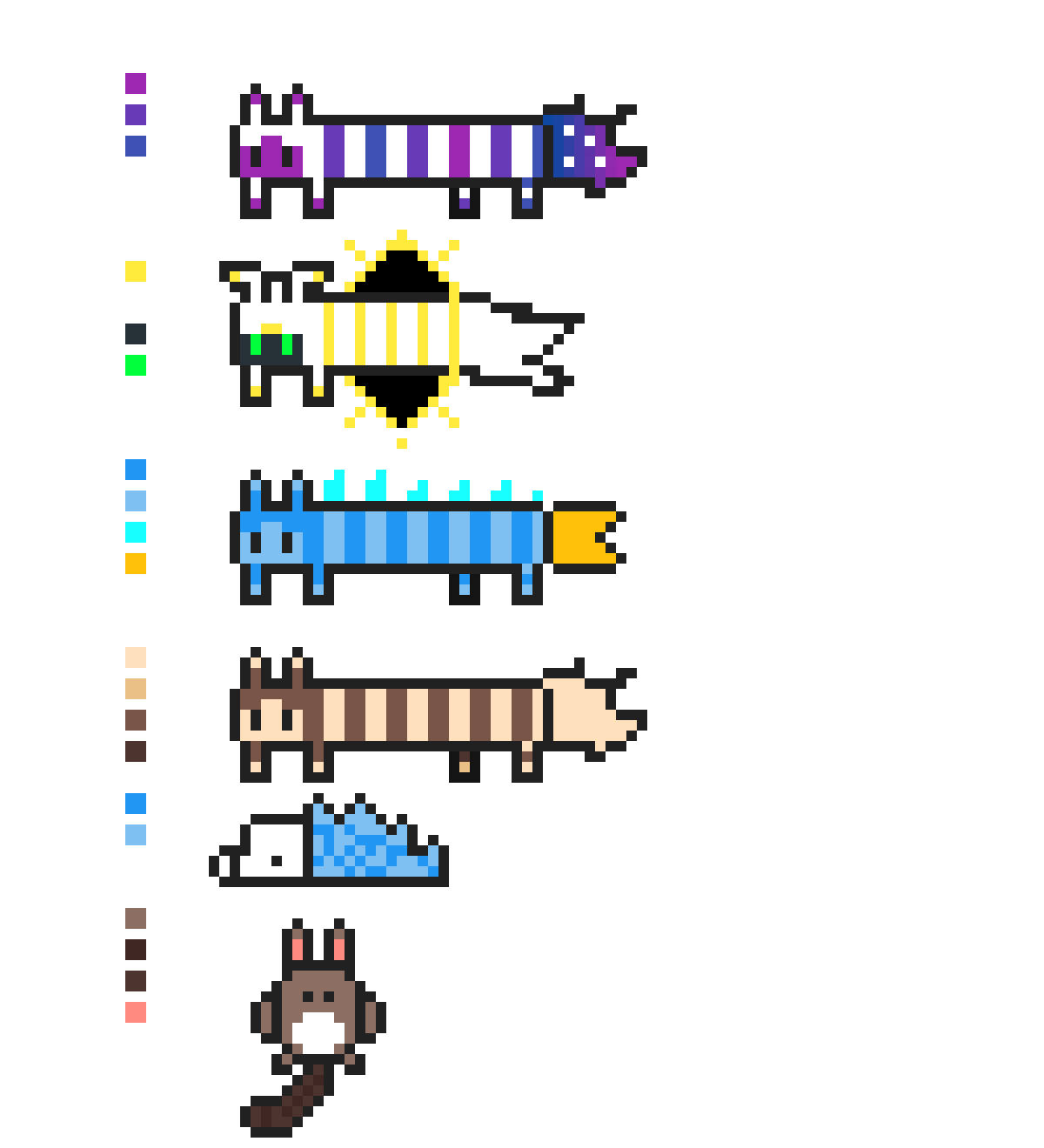 Editing new furret designs - Free online pixel art drawing tool - Pixilart
