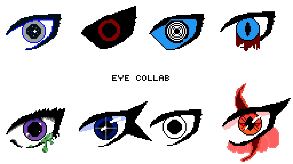 Editing eye collab. - Free online pixel art drawing tool - Pixilart