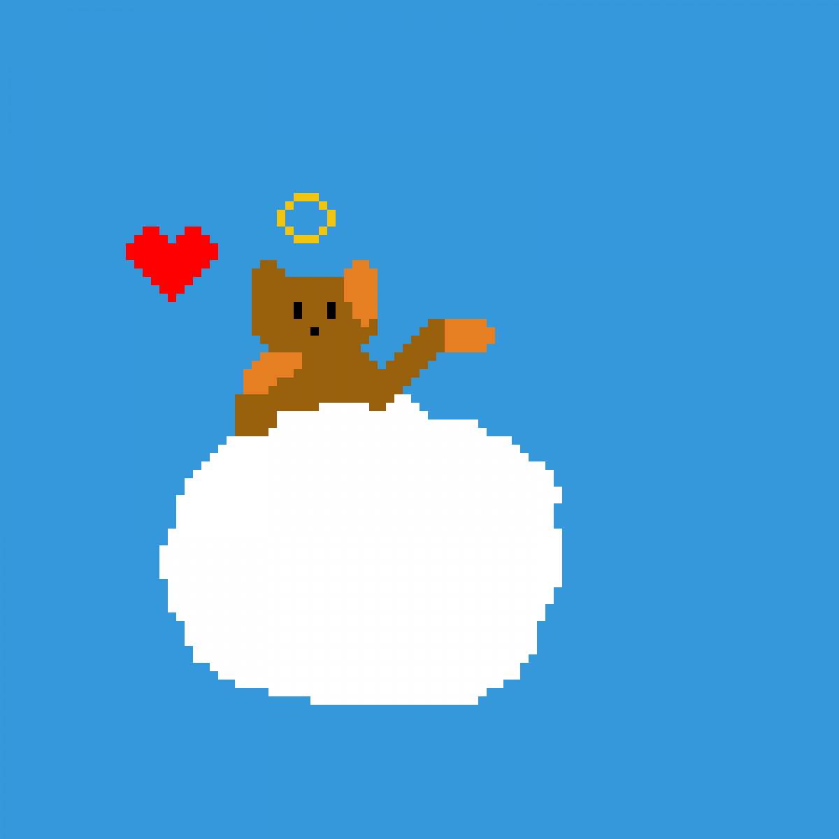 Pixilart - angel cat by Nyofinland