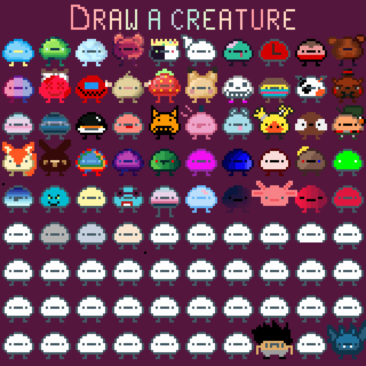 Editing Add a creature UwU - Free online pixel art drawing tool - Pixilart
