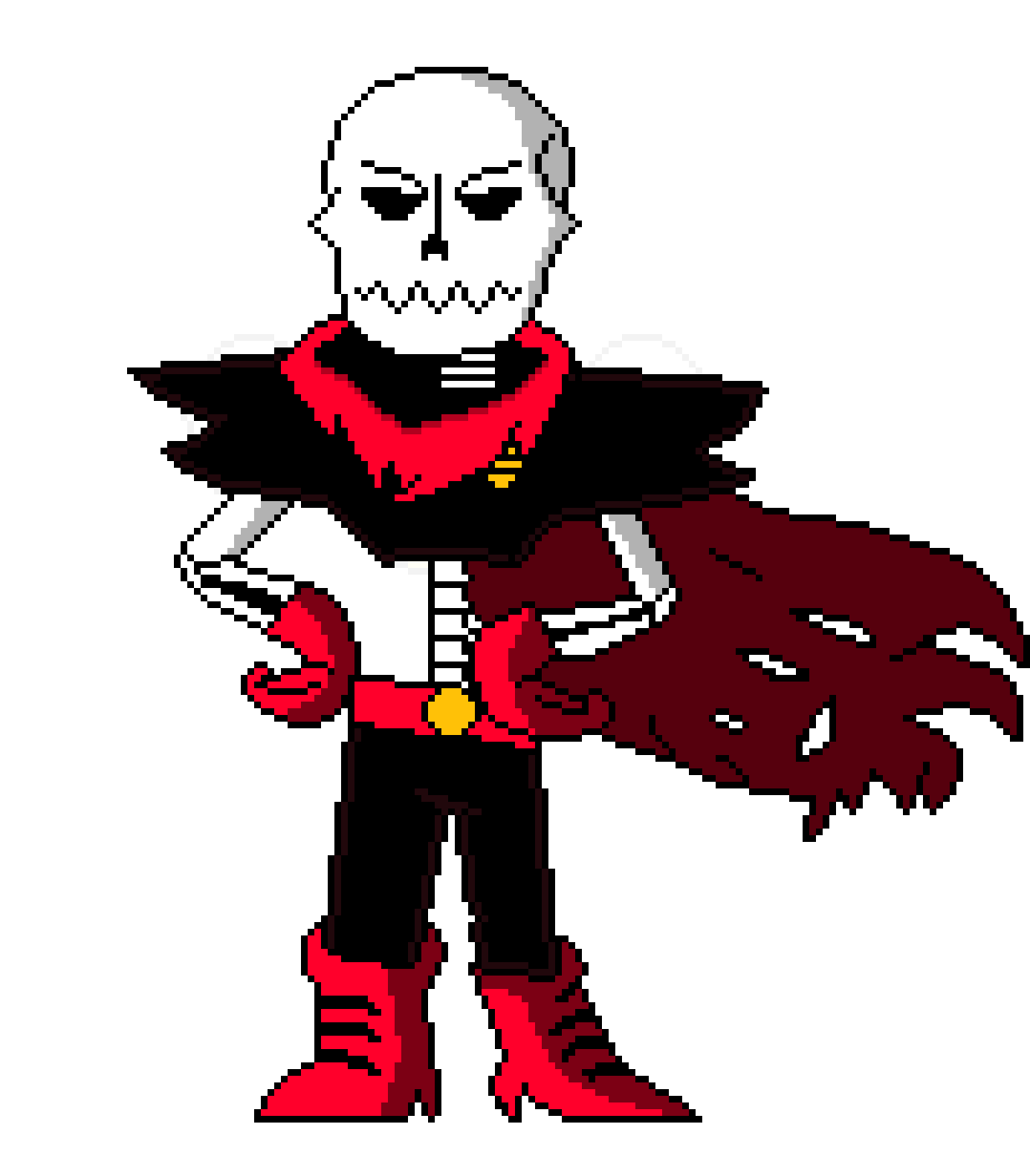 Pixilart - Underfell Papyrus by Zixy