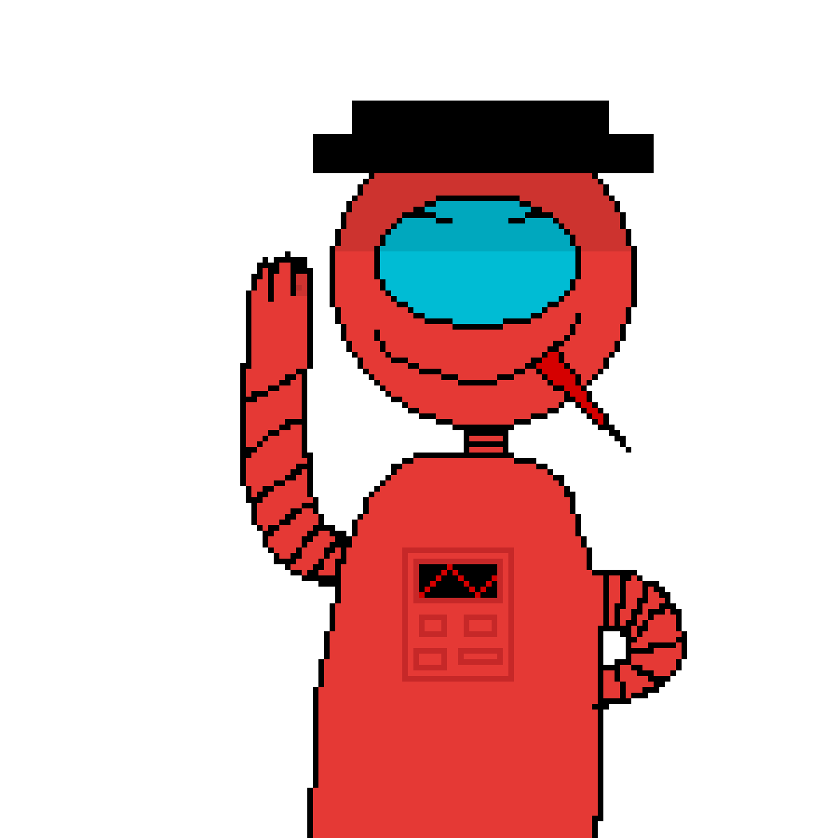 Pixilart - red imposter by iamnormal123