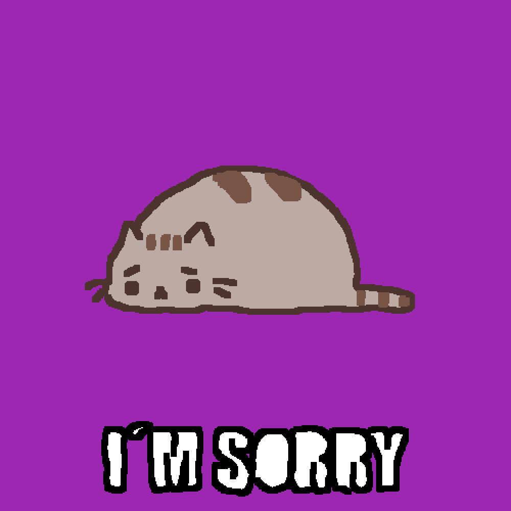 Pixilart - A sad sorry pusheen by Ulfwerner