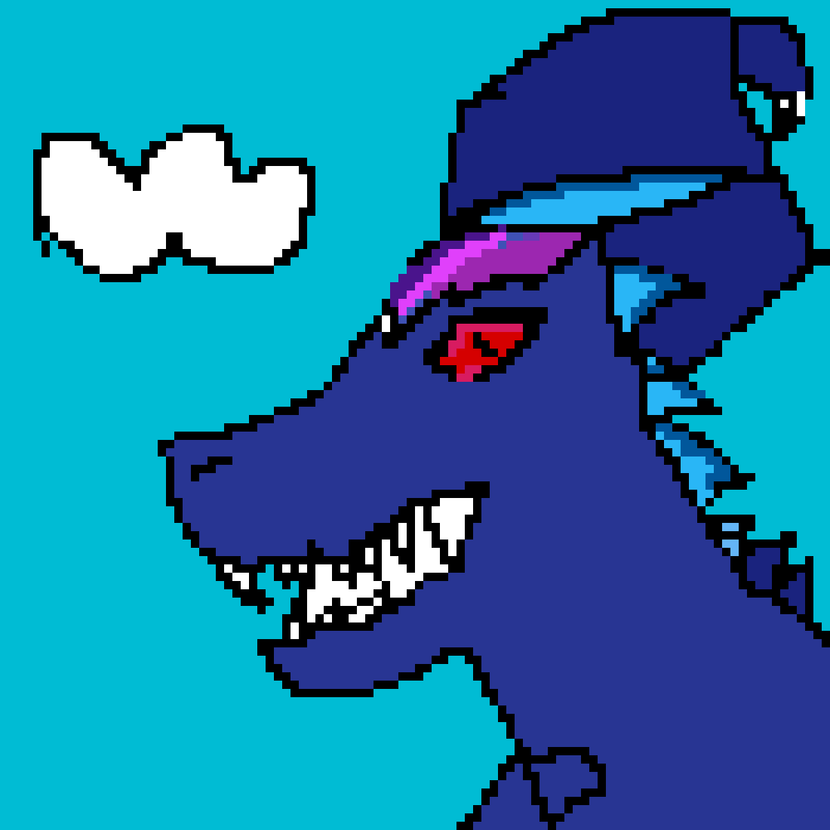 Editing Luna the water dragon - Free online pixel art drawing tool ...