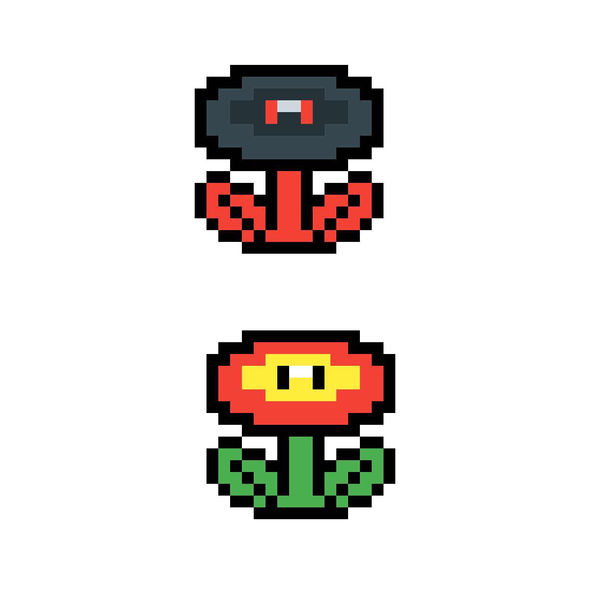 8 Bit Fire Flower Super Mario 3 Retro Video Game Art. Perler Bead 8