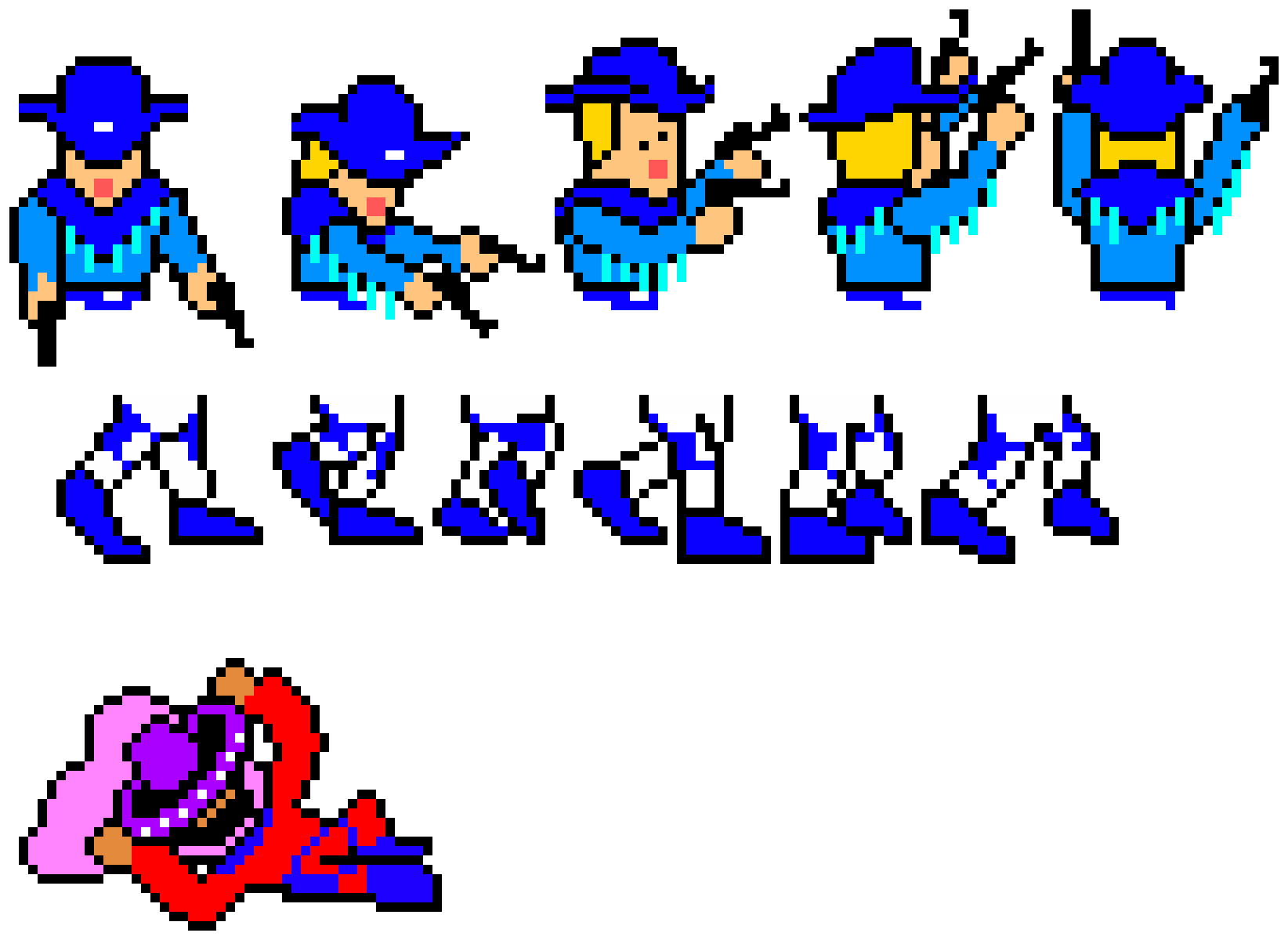 Pixilart - sprite sheet by Tuxedoedabyss03