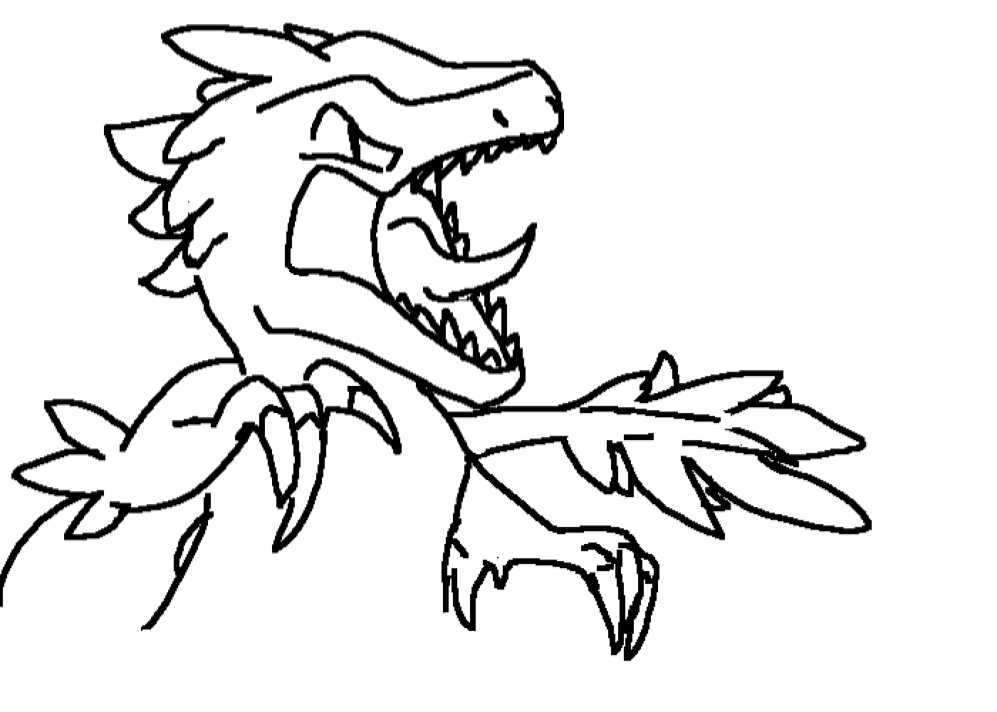 Pixilart - Feathered raptor base by PuppyRex