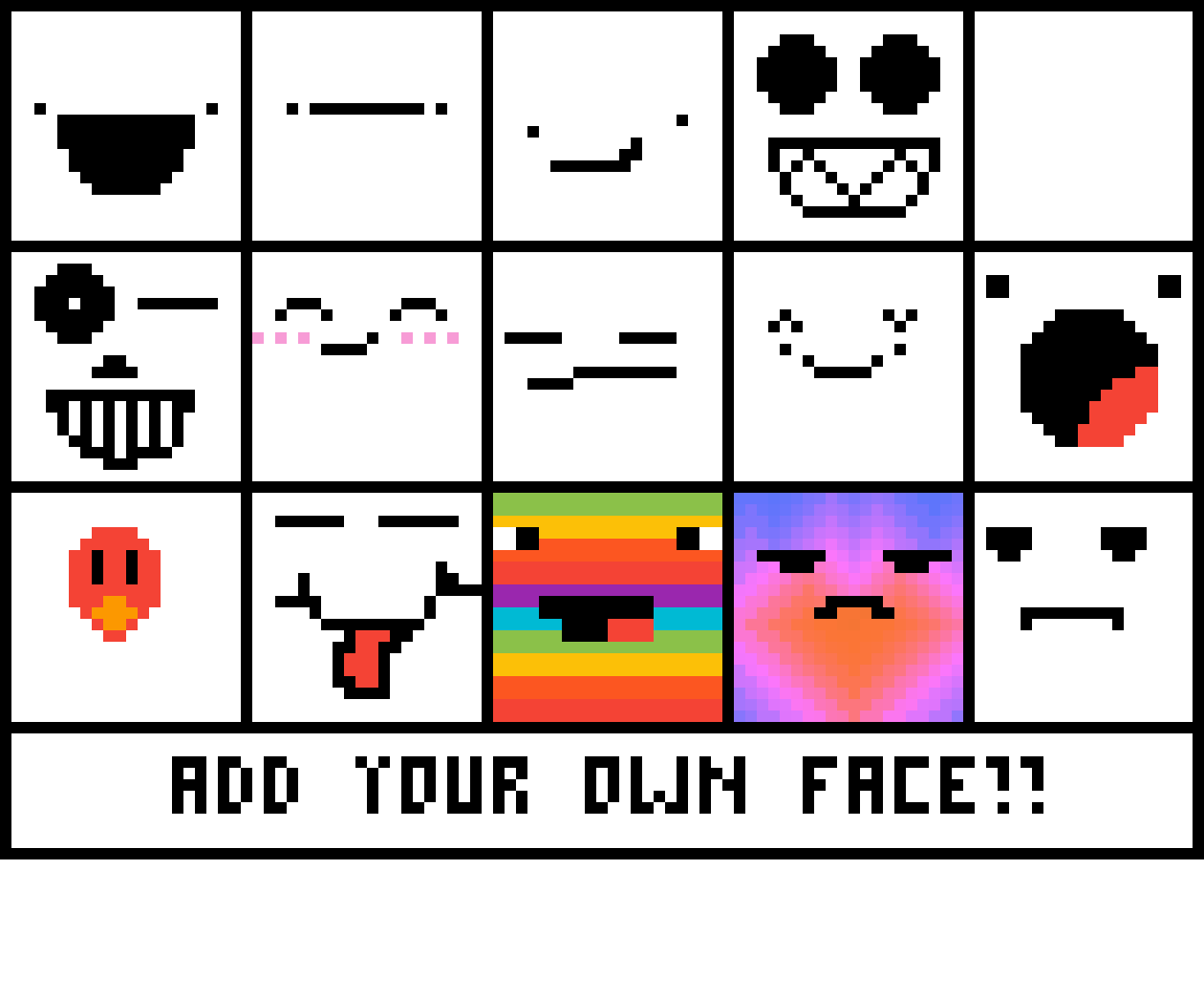 Editing add a face - Free online pixel art drawing tool - Pixilart