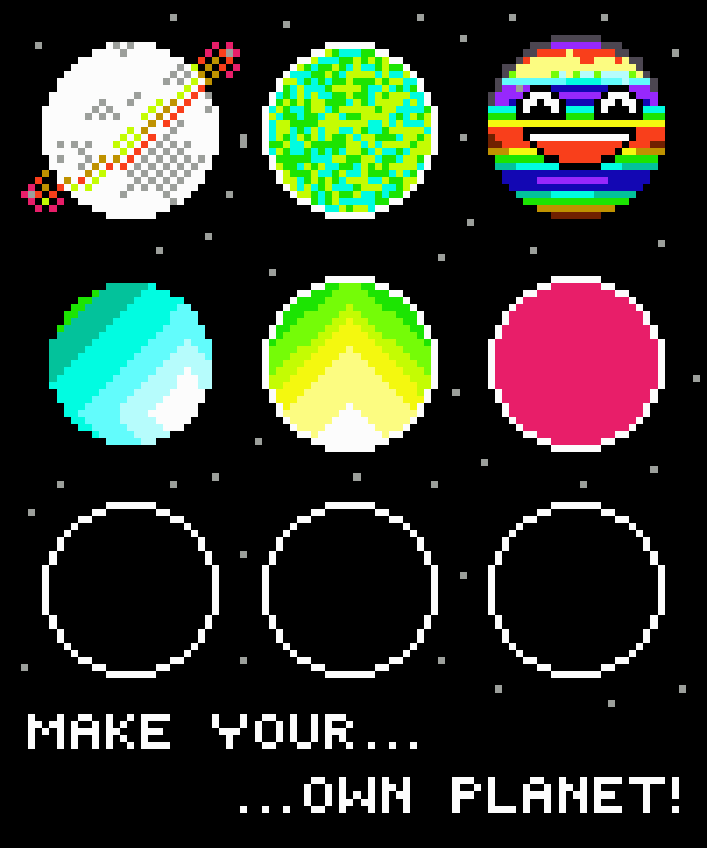Editing Planet Gif Collab - Free online pixel art drawing tool - Pixilart