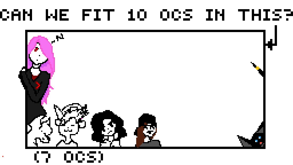 Editing 10 ocs in one box - Free online pixel art drawing tool - Pixilart