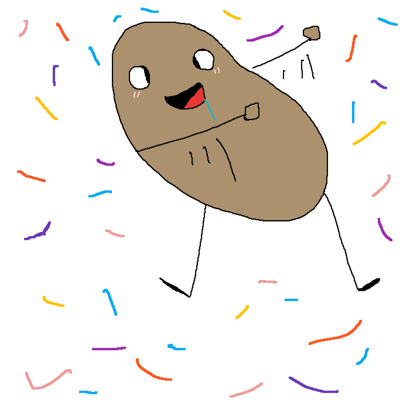 Pixilart - Request/dancing potato by DRAWZFORFUN