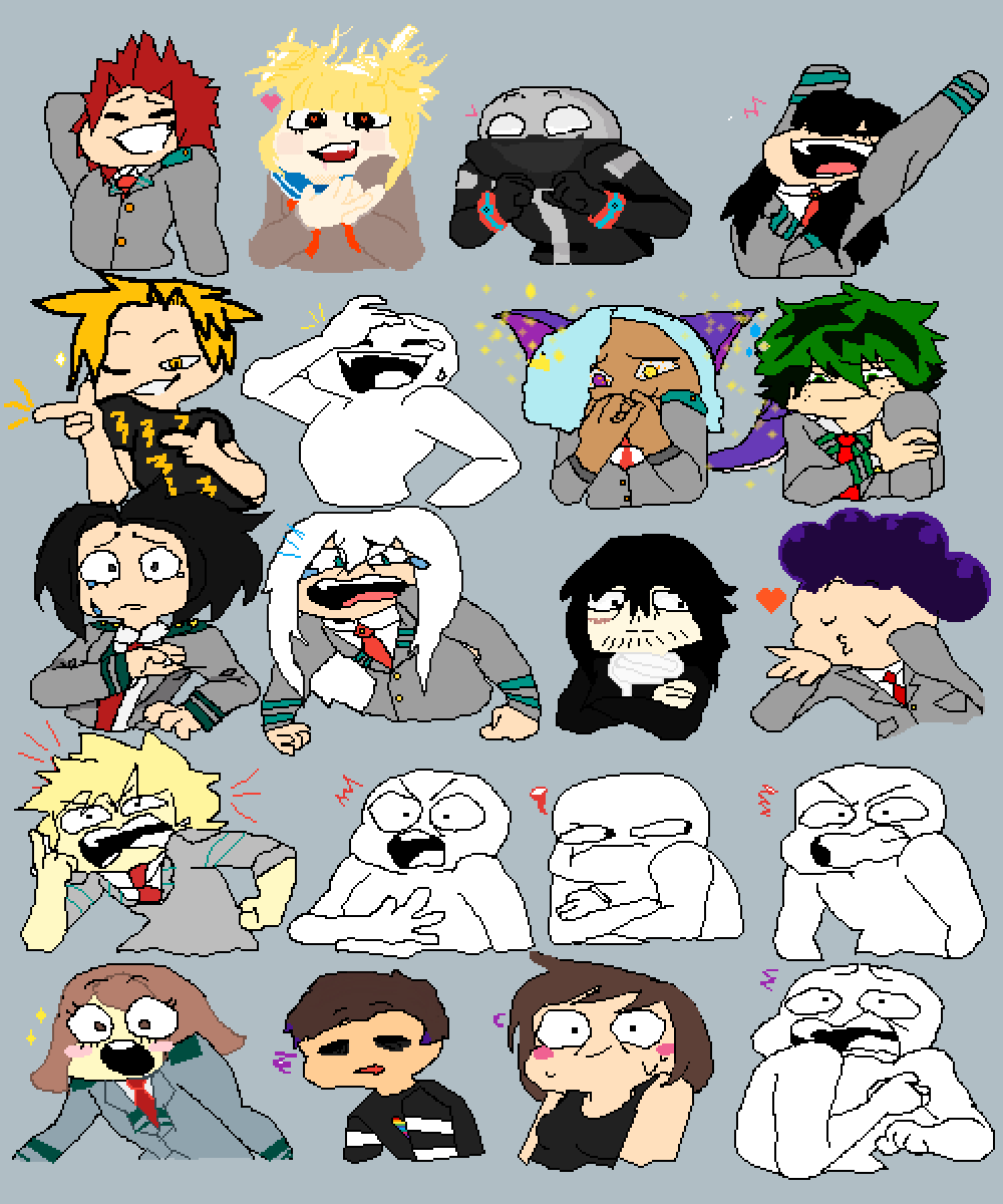 Editing My Hero Acadamia - Free online pixel art drawing tool - Pixilart