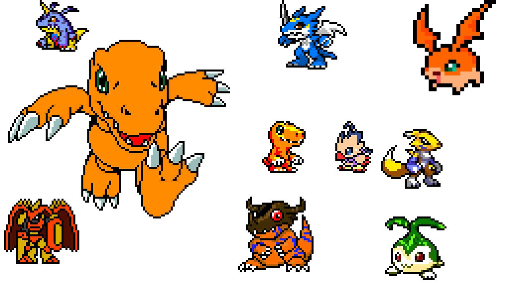 Editando Digimon - Herramienta de dibujo de arte píxel en línea - Pixilart
