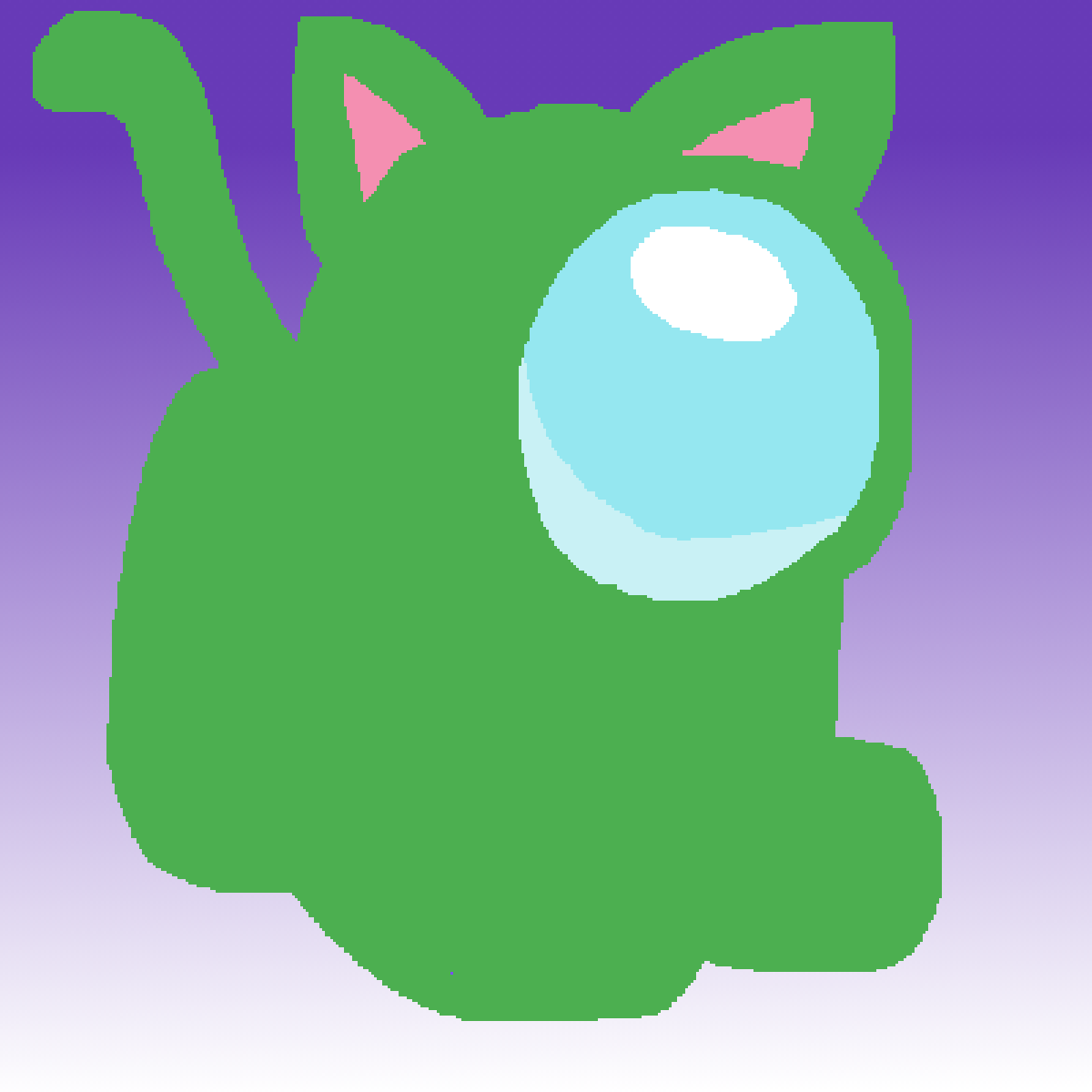 Pixilart - among us green but cat by Gabe-draws