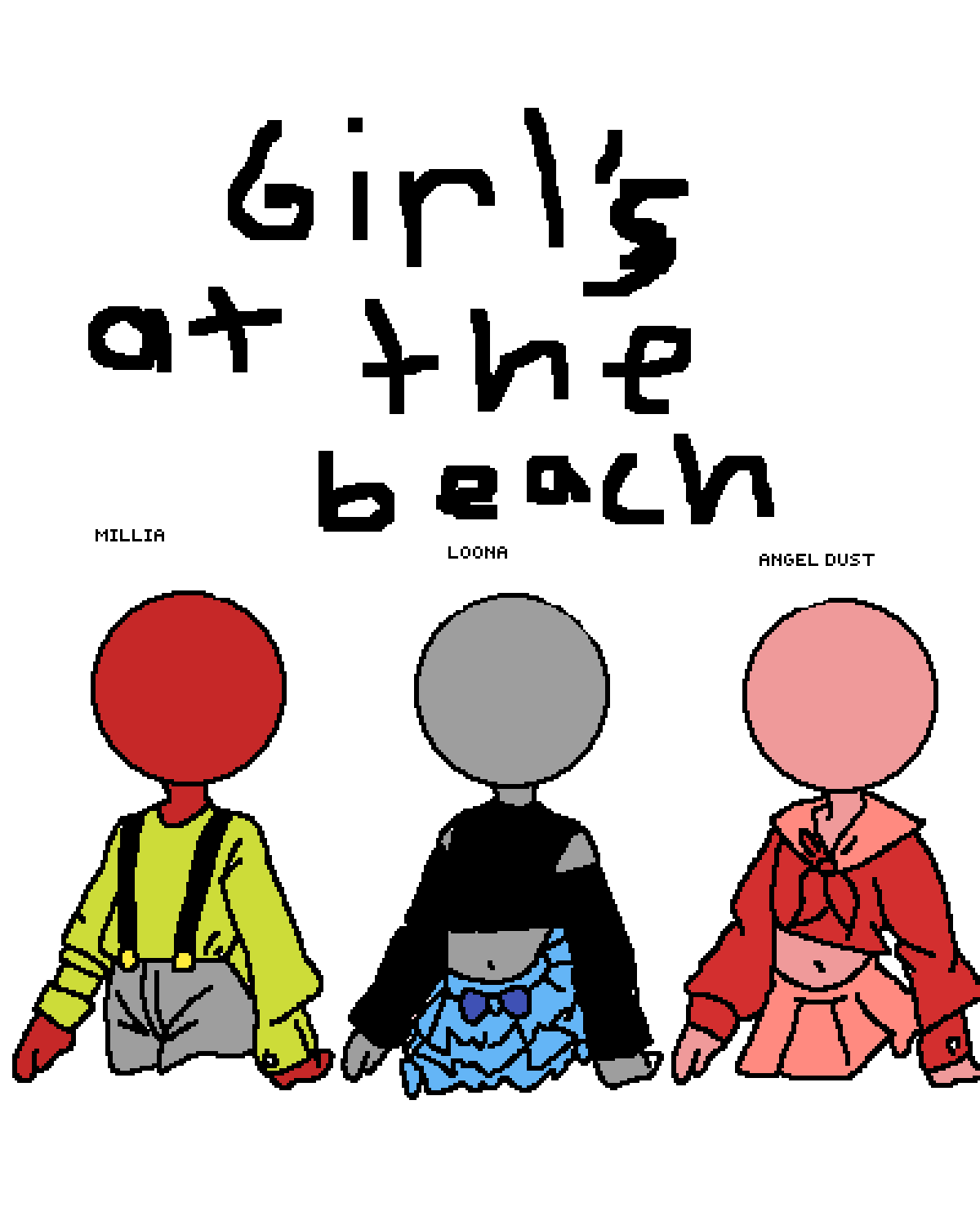 Editing Loona millia angel dust - Free online pixel art drawing tool ...