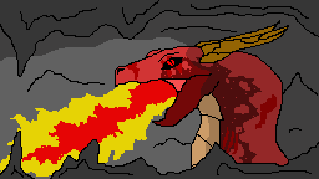 Pixilart - Fire Drake by EmeraldSerpent