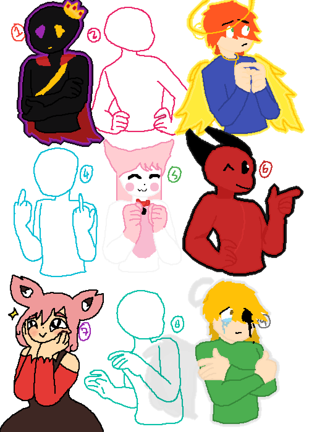 Editing Types of People - Free online pixel art drawing tool - Pixilart