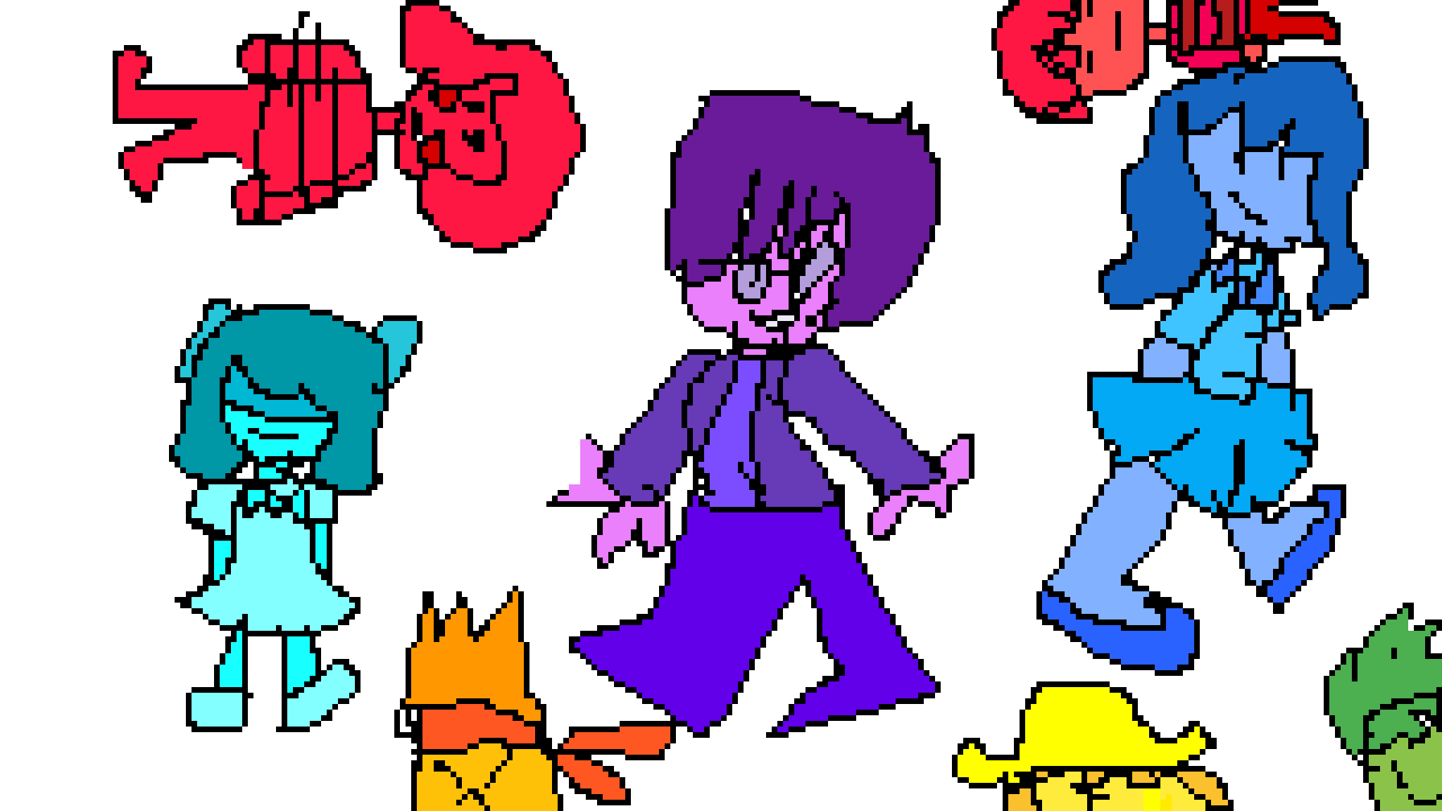 Pixilart - the 7 human souls but by Nzlock