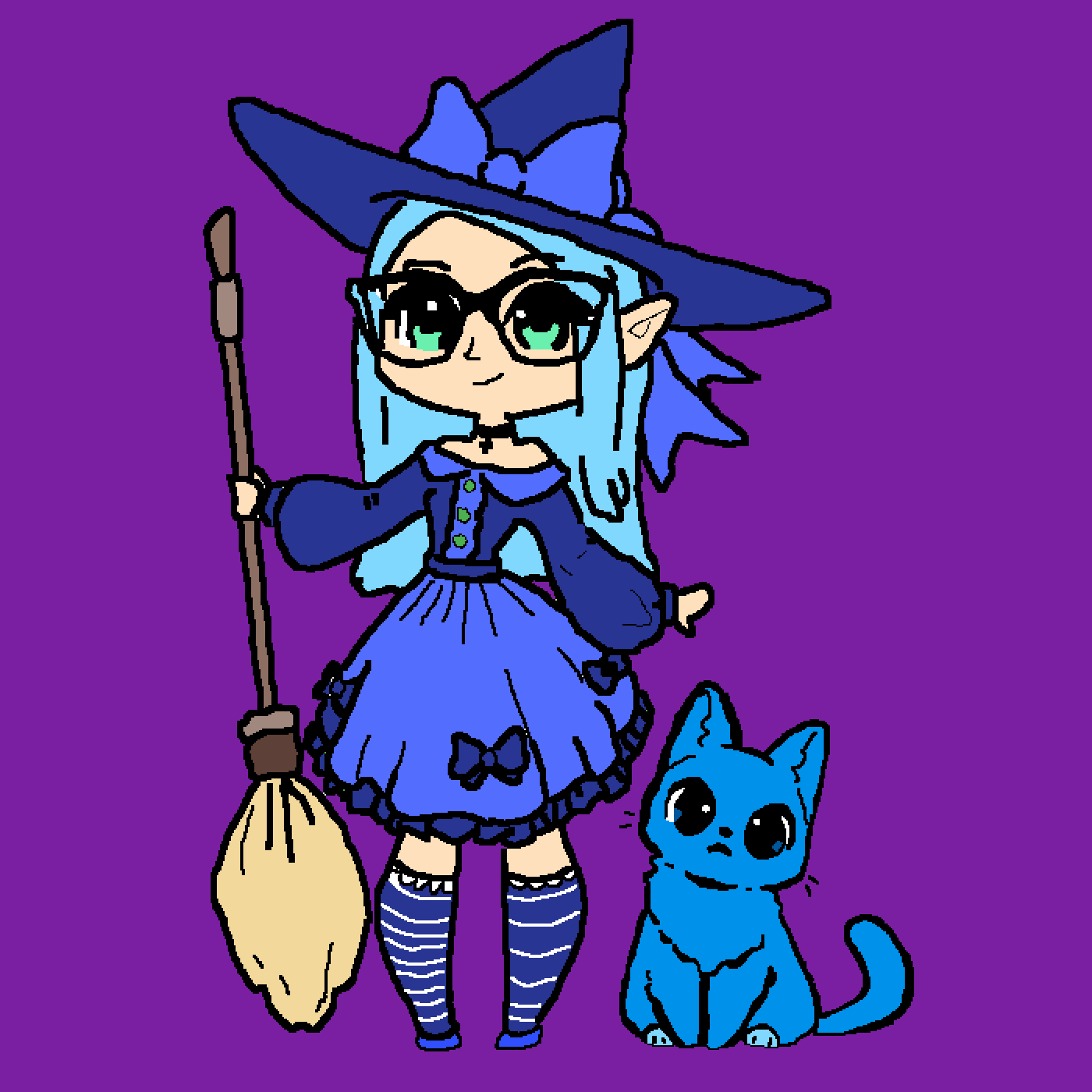 Pixilart - Blue witch by Froppy8794
