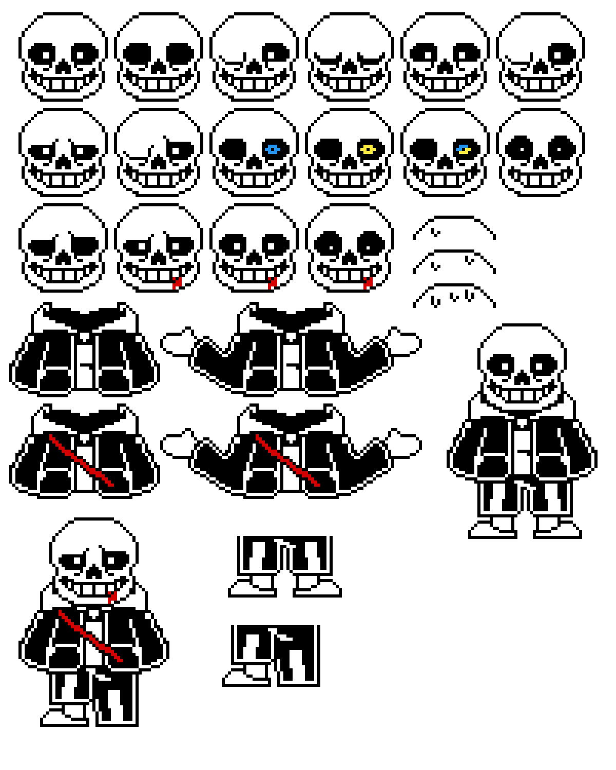 Pixilart - My Sans Sprites V3 by UnderScratchin