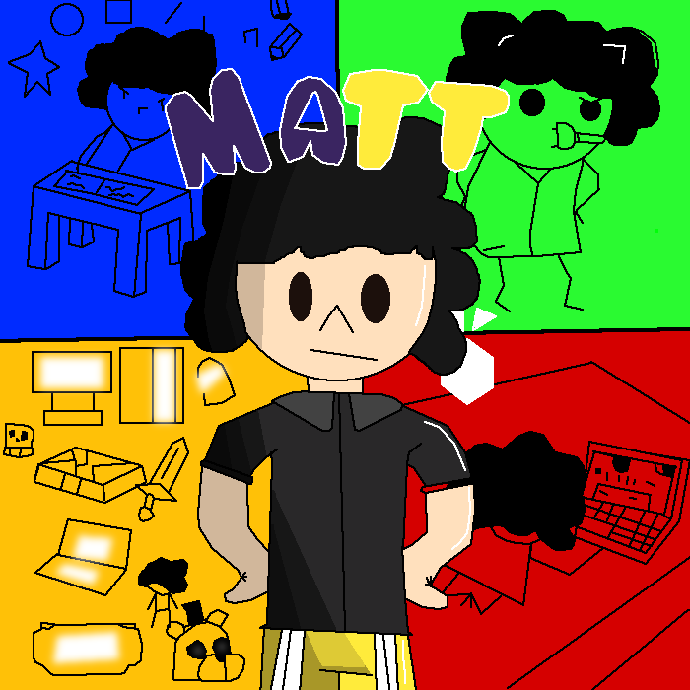 Pixilart - MATT pfp in my style by Furball-unlucky