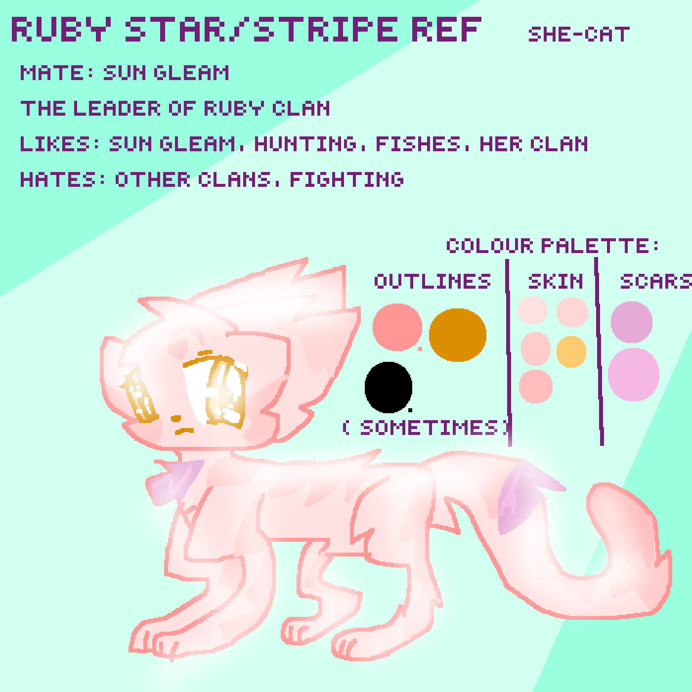 Pixilart - Ruby Star Stripe by Star-espeon