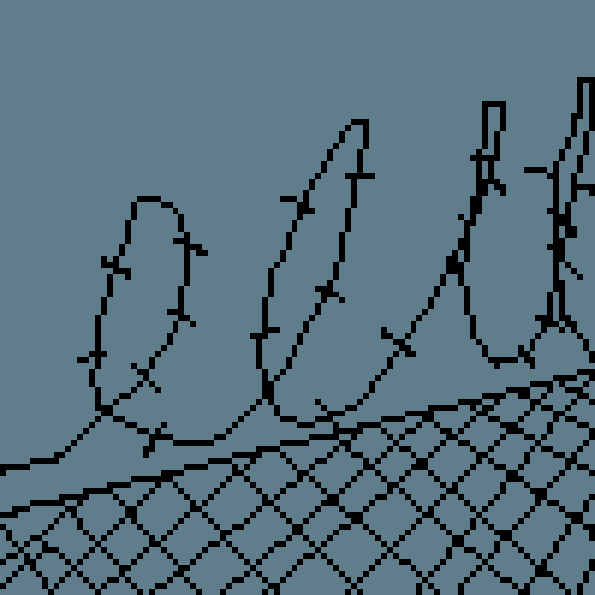 Editing Jail barbed wire fence - Free online pixel art drawing tool ...