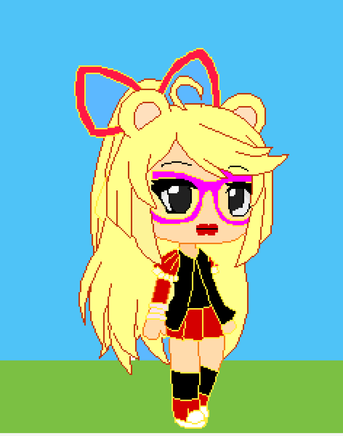 Editing gacha life girl - Free online pixel art drawing tool - Pixilart