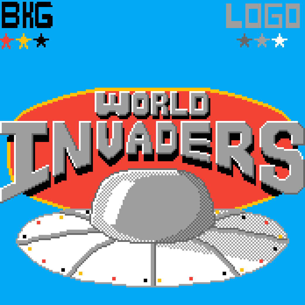 Pixilart - World Invaders Logo (NEW) by MarioBrosPix