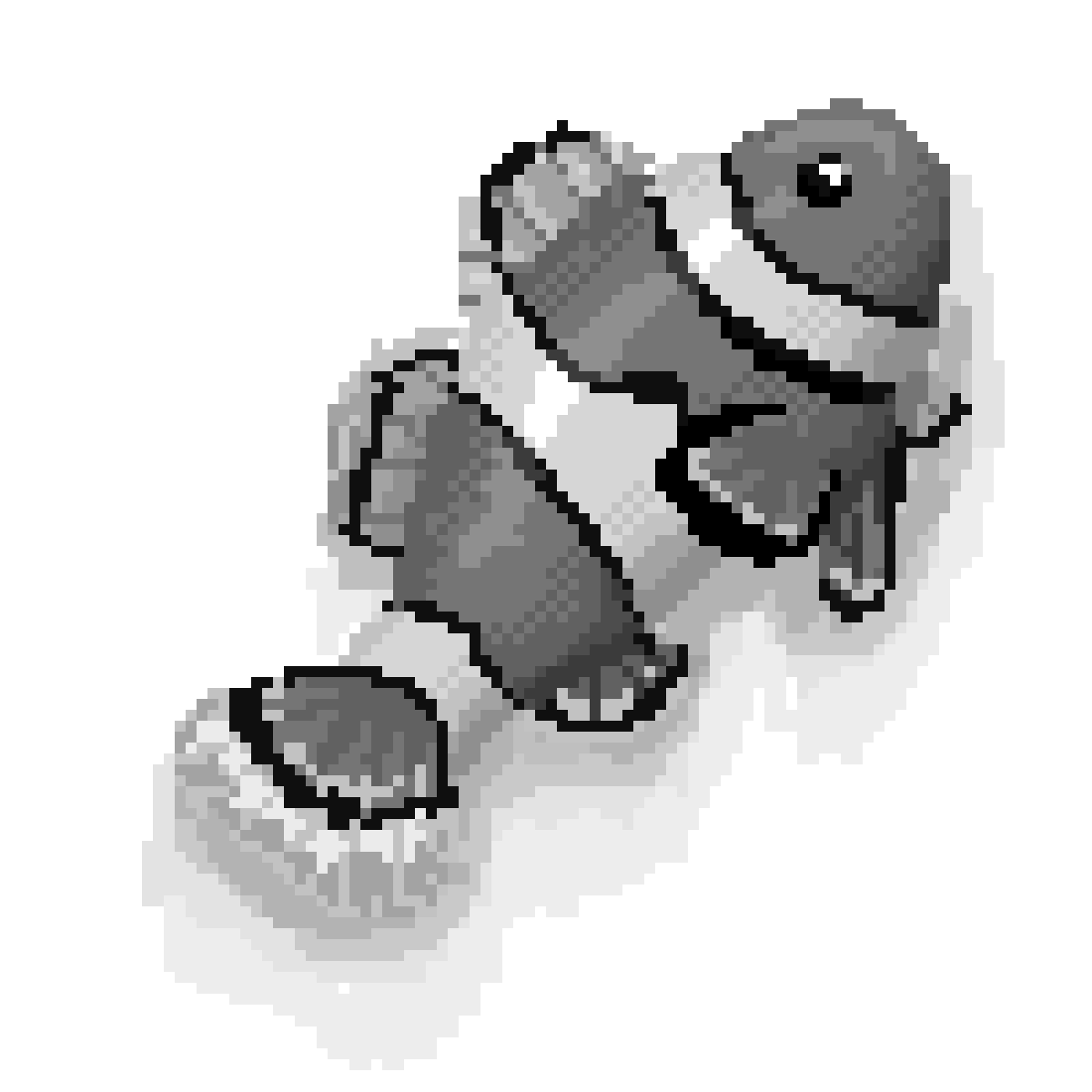 Pixilart - Gray Clownfish by Bolorhaig