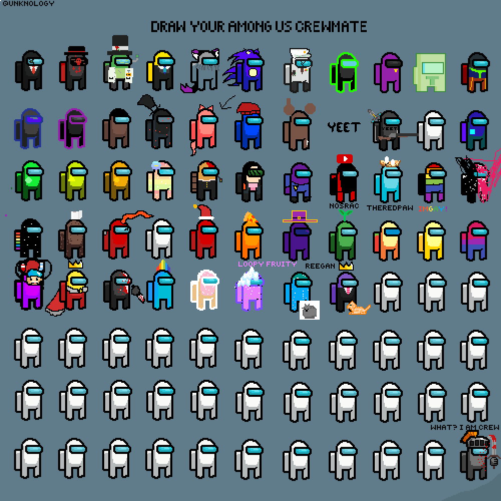 Editing Among Us Crew - Free online pixel art drawing tool - Pixilart