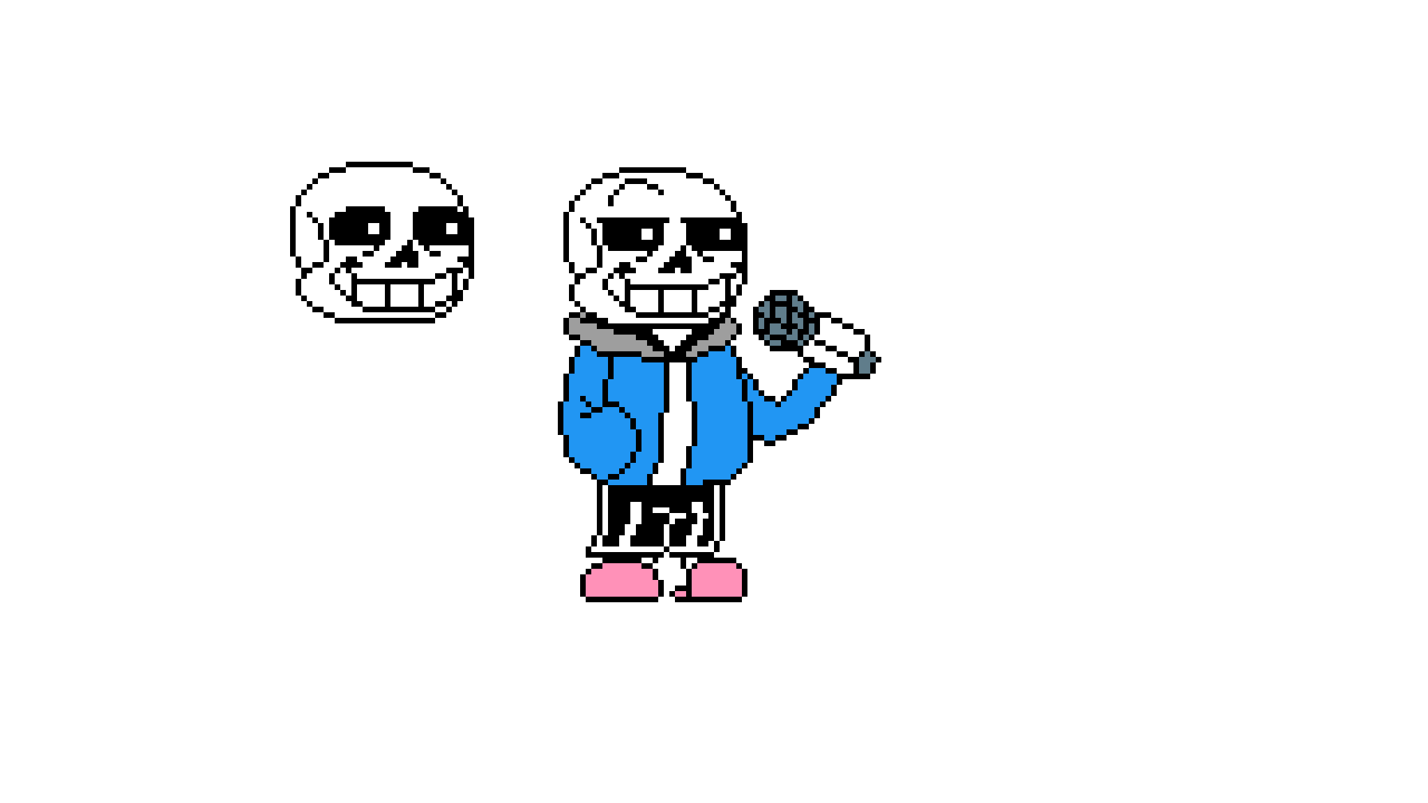 Pixilart - sans in fnf by BlueboxDude