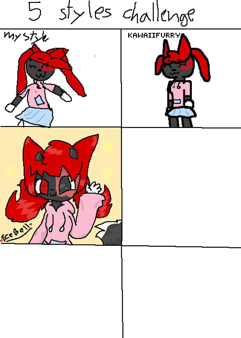 Pixilart - 5 Art Style Collab by Ice-Bell