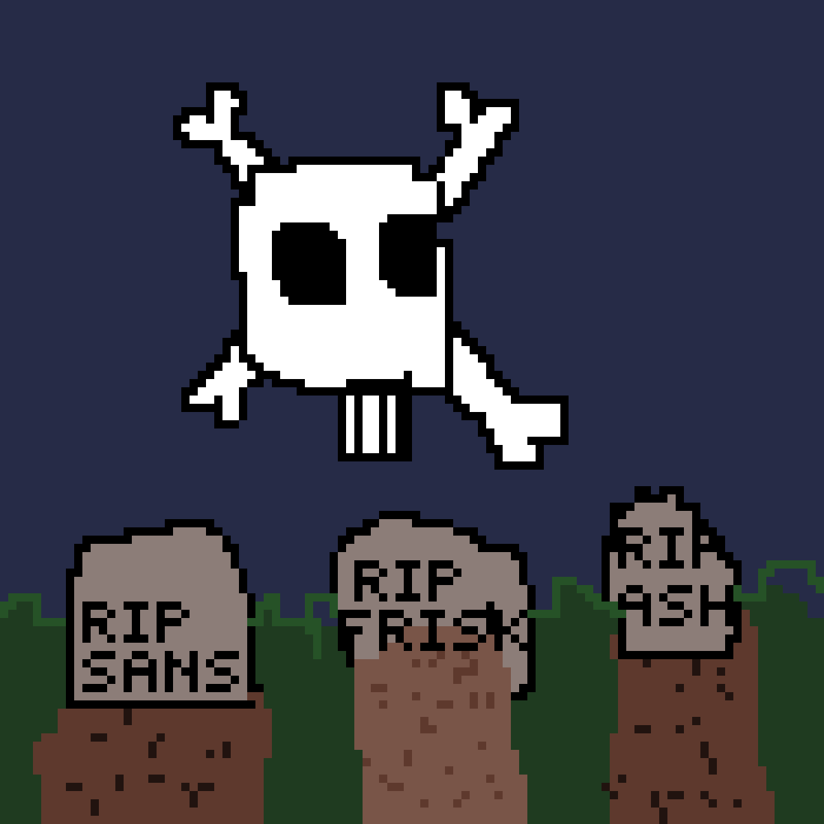 Pixilart - Rip Ash, Sans, And Frisk. by staria