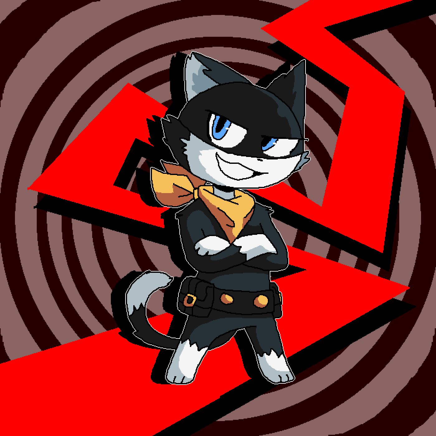 Pixilart - Morgana - Persona 5 by Dopey-Dragonite