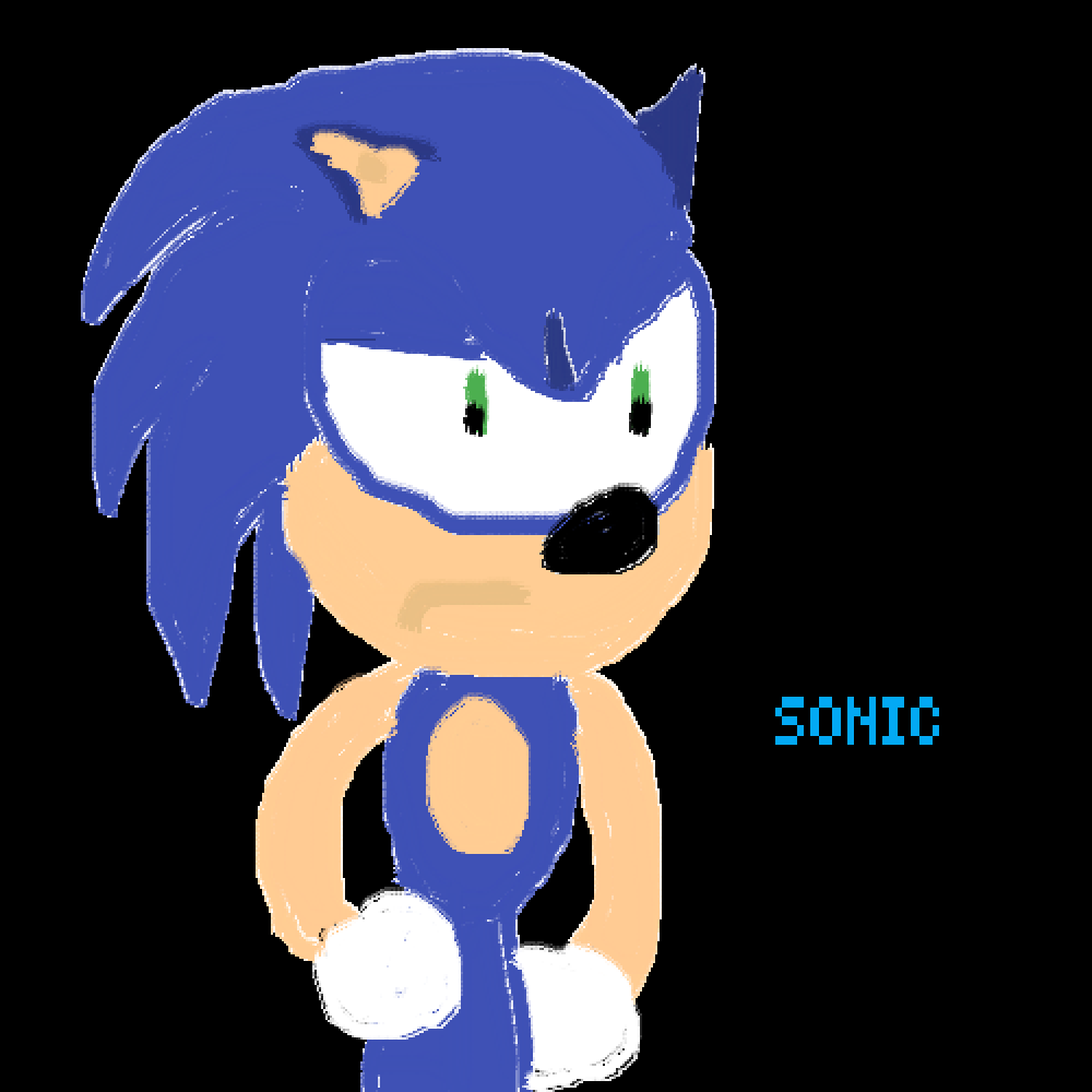Pixilart - A 500x500 Sonic by Diam0nddude