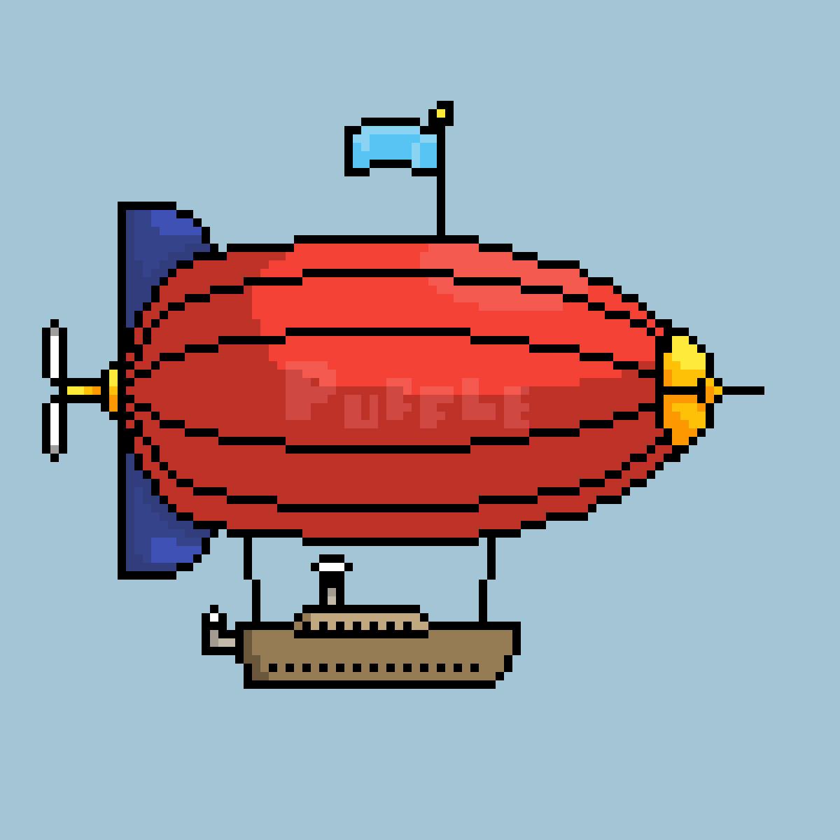 Pixilart - the PUFFLE BLIMP by Grubble