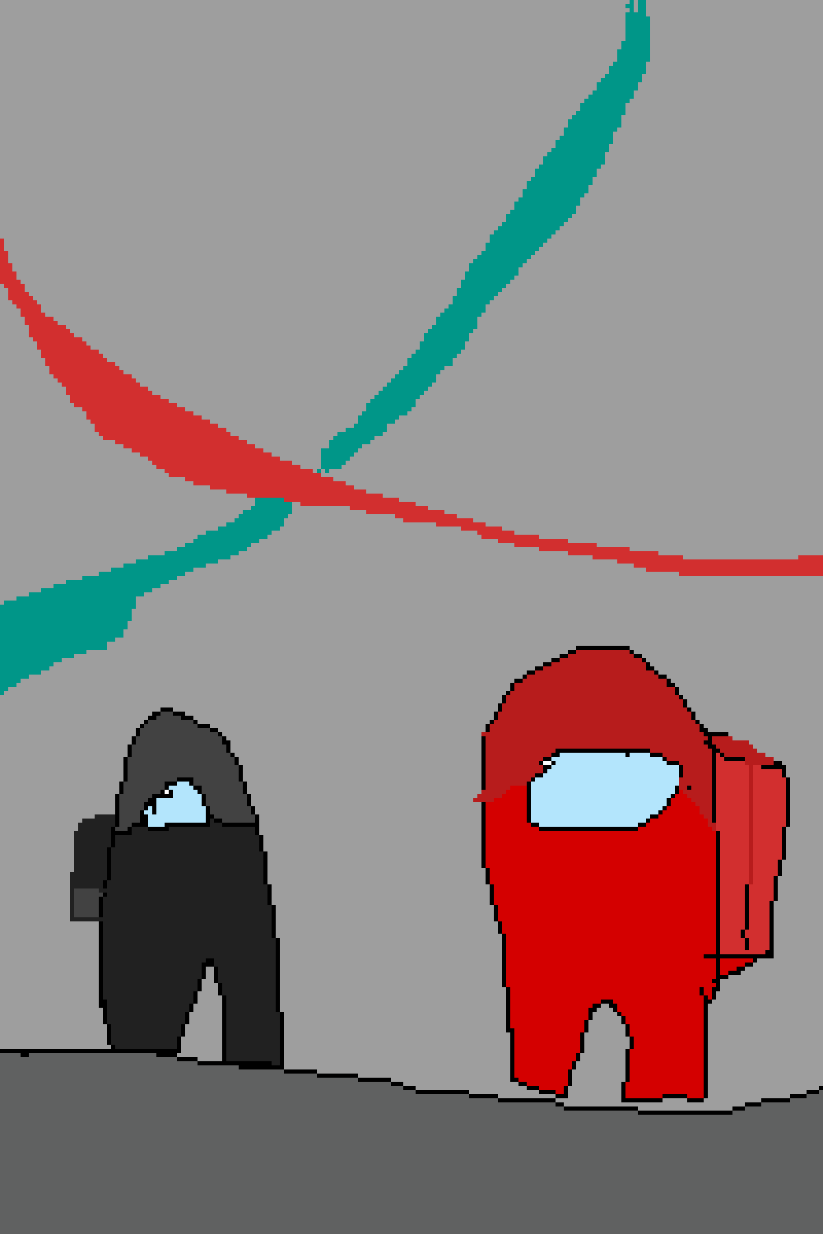 Pixilart - red kills black by RaccoonSir