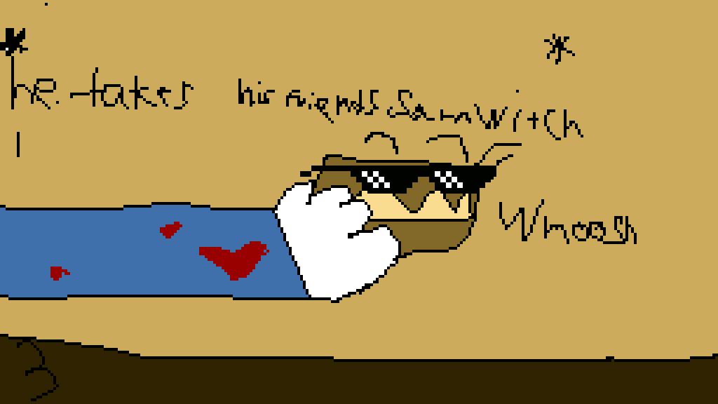 Pixilart - Horror Giving A "sanswhich"! by TacitYapper9