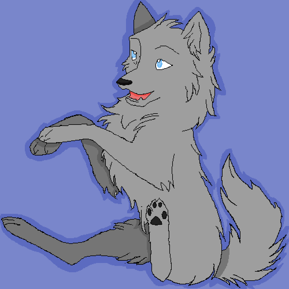 Pixilart - Wolf Tracing - Colouring by Angelina2k18