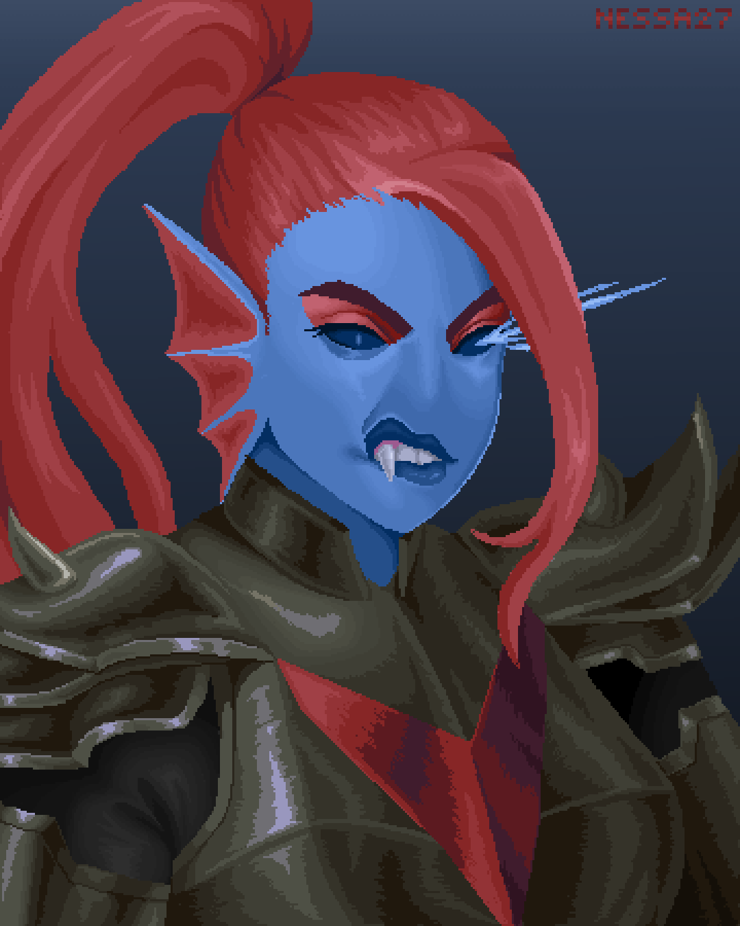 Pixilart - Undyne by Nessa27