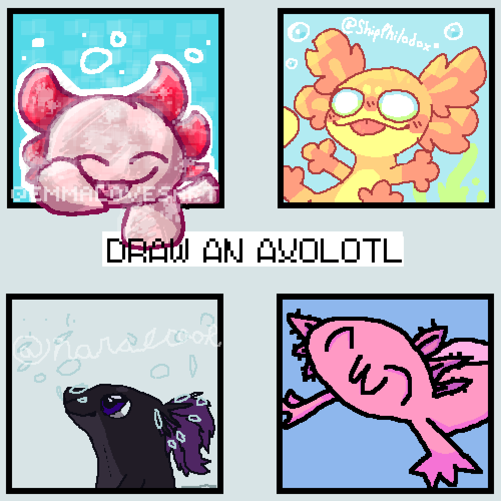 Pixilart - Draw An Axolotl Collab by Cerise444