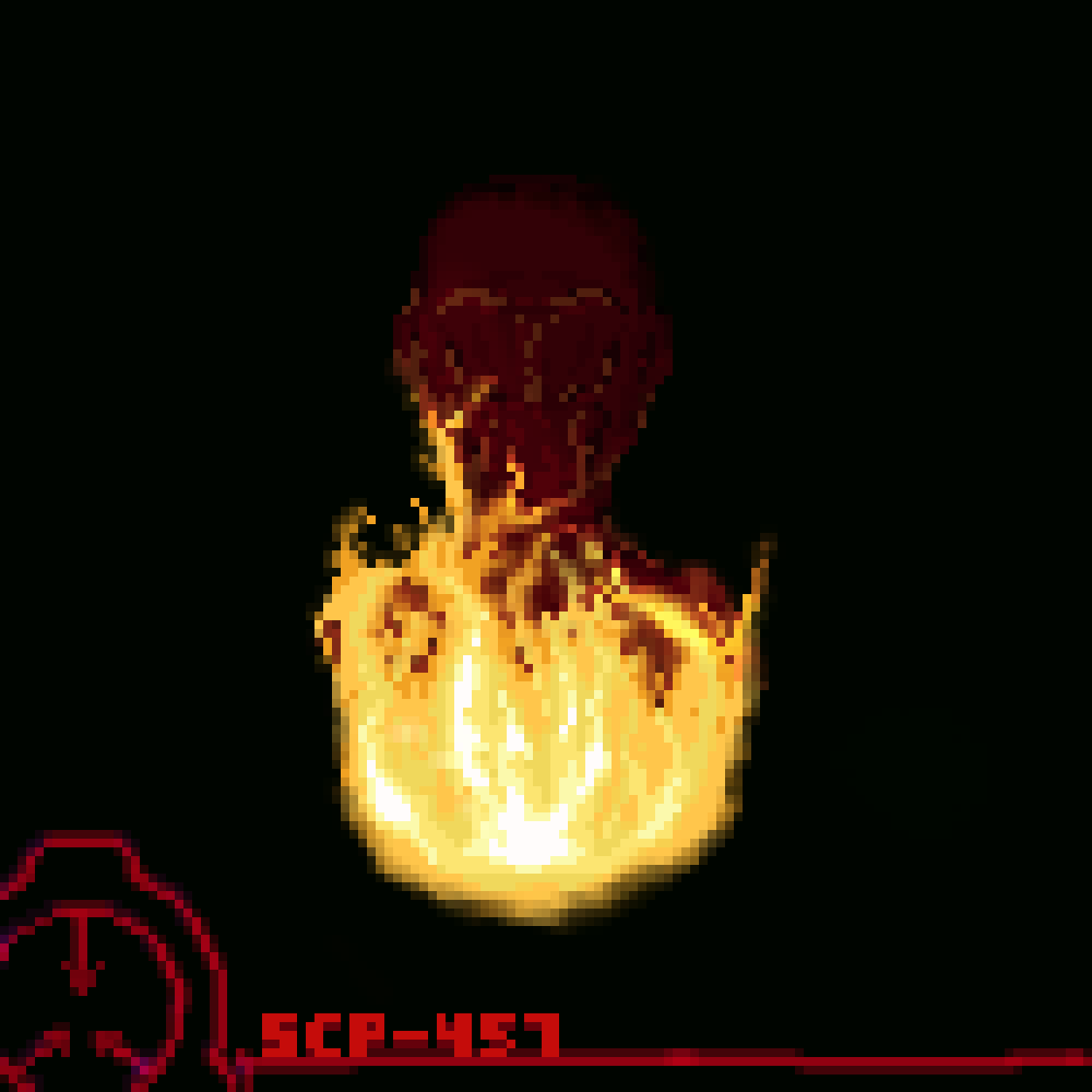 Pixilart - SCP 457 by SCPpixel