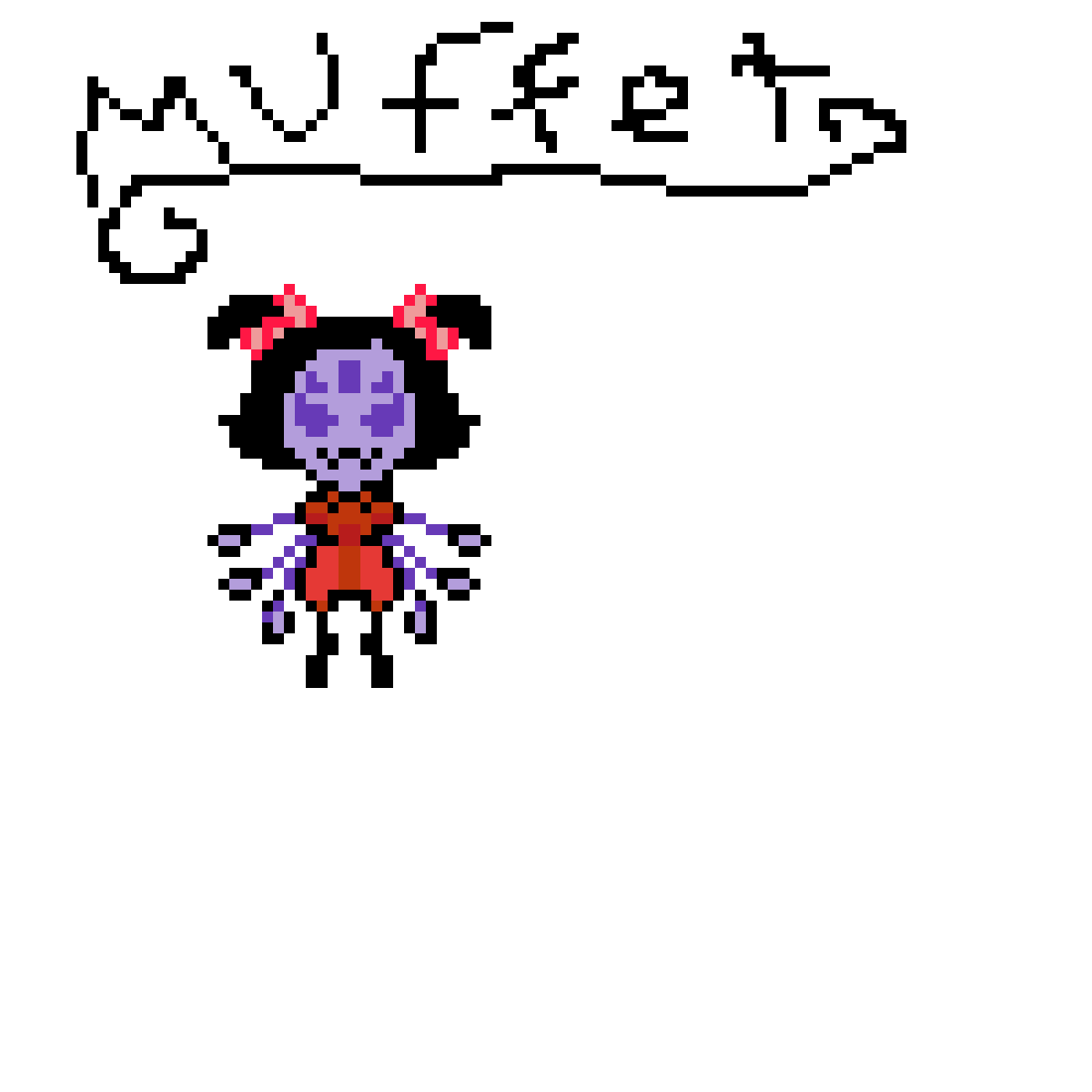Editing Muffet Sprite - Free online pixel art drawing tool - Pixilart