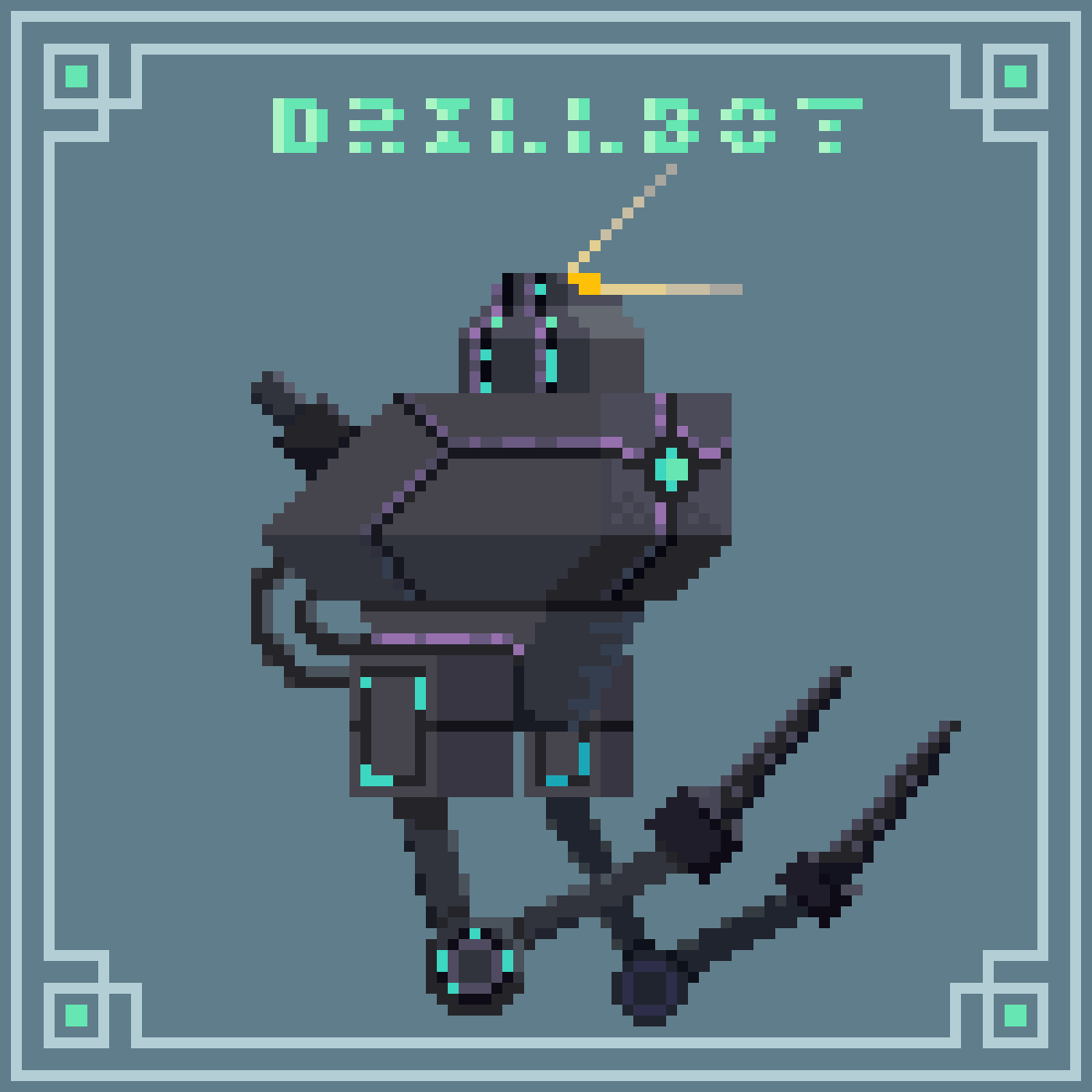 Pixilart - Drillbot by AOE