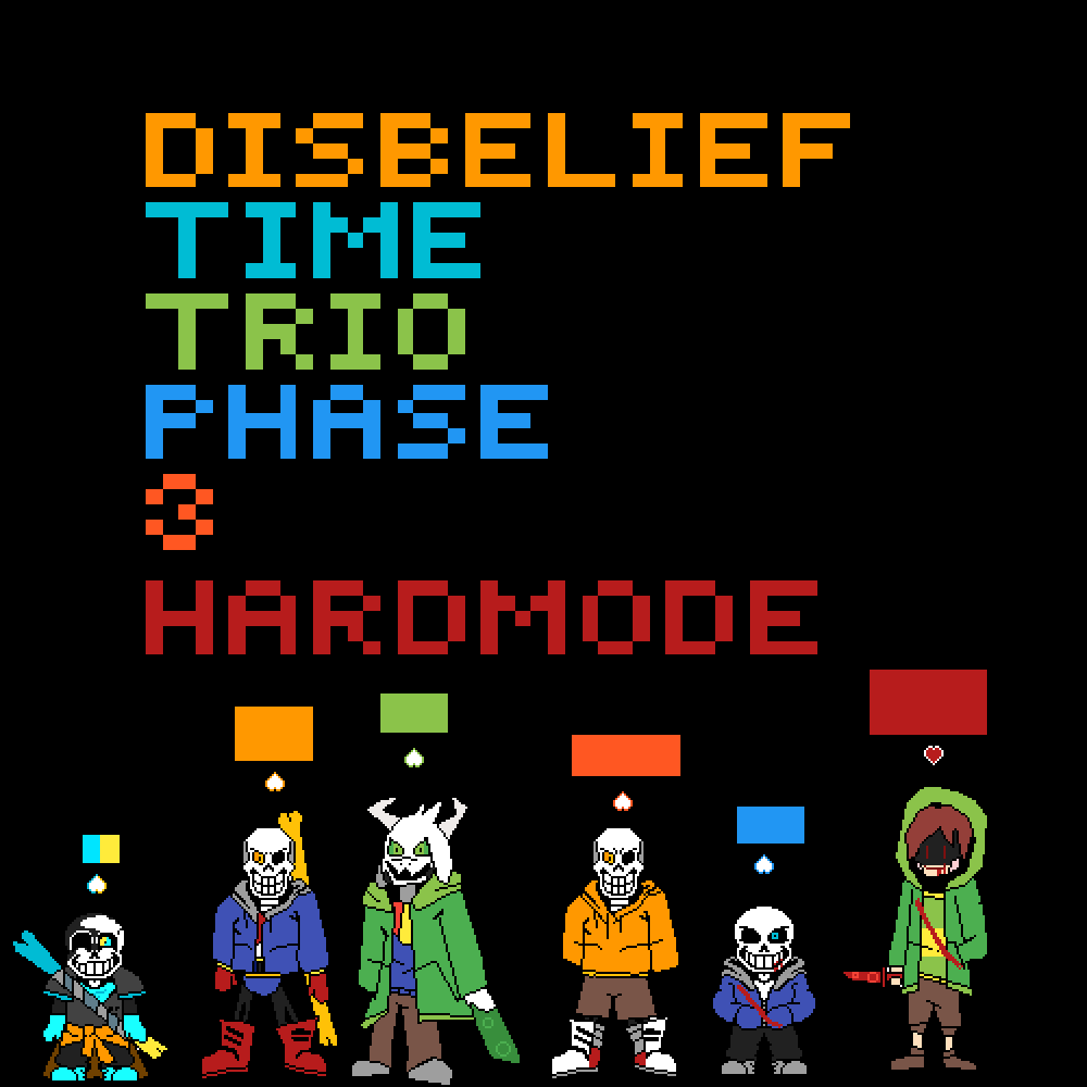 Pixilart - disbelief time trio p3 by Abysstale1253