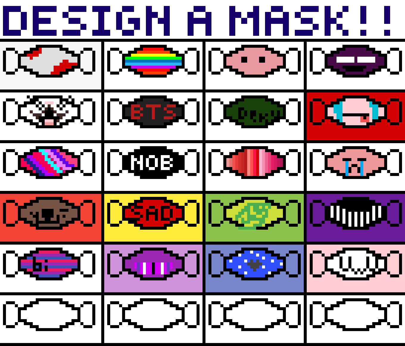 Editing my UwU mask - Free online pixel art drawing tool - Pixilart